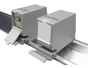 DINTEK DuraMAX Cat.6A FTP DIN Rail Mounted Coupler