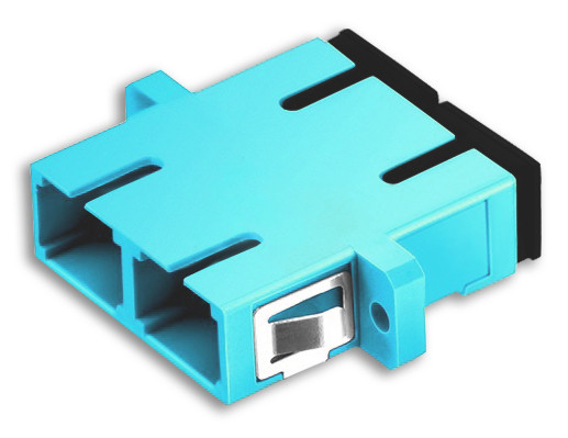 OM3 Duplex SC Adapter - Unshuttered With Flange